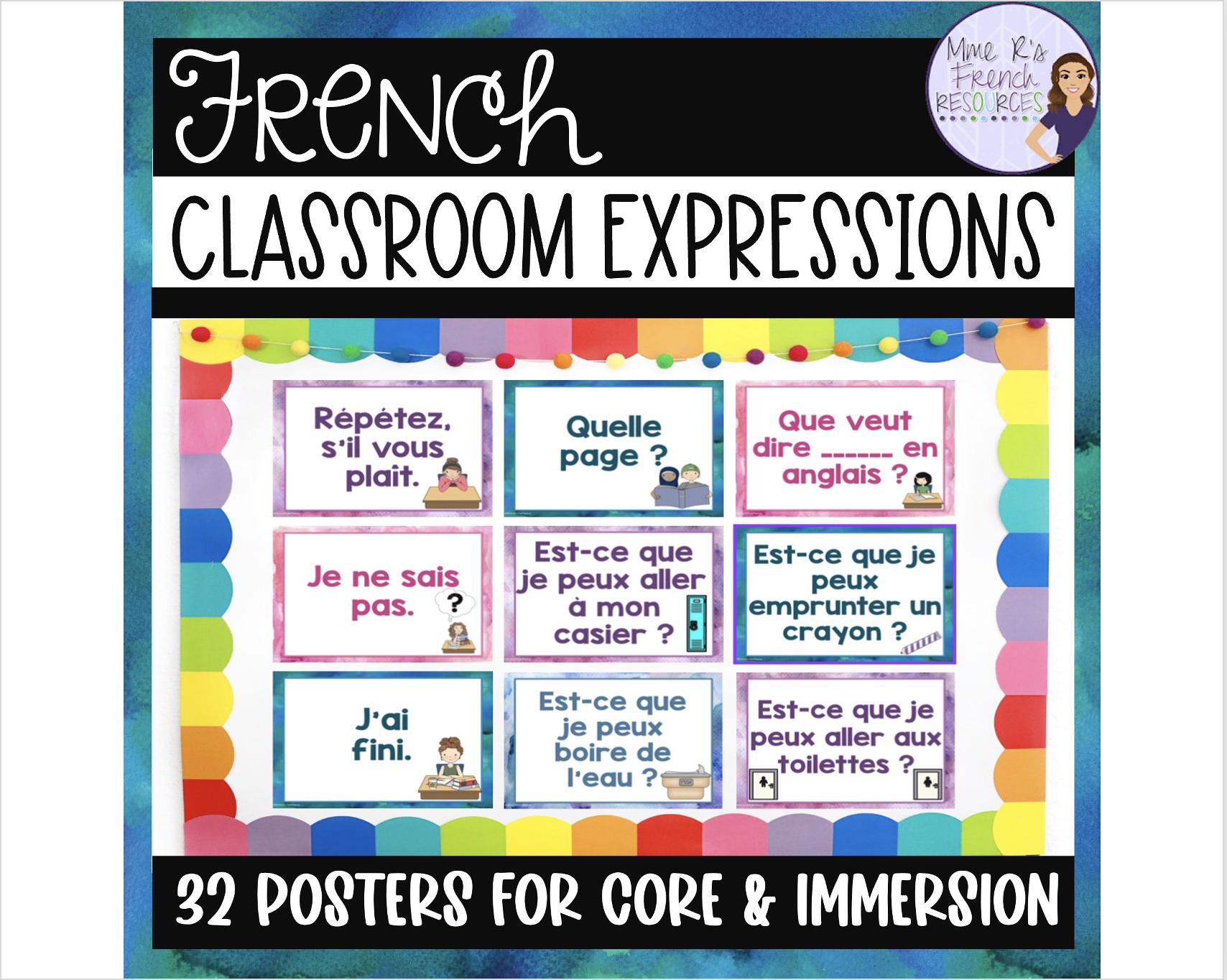 Expresiones En Francés Para Carteles En El Aula