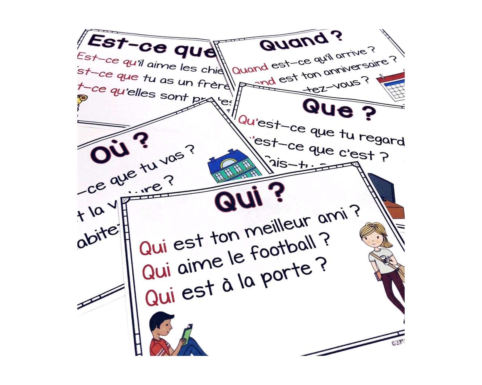 French Question Words Printable Posters, French Classroom Decor, French ...