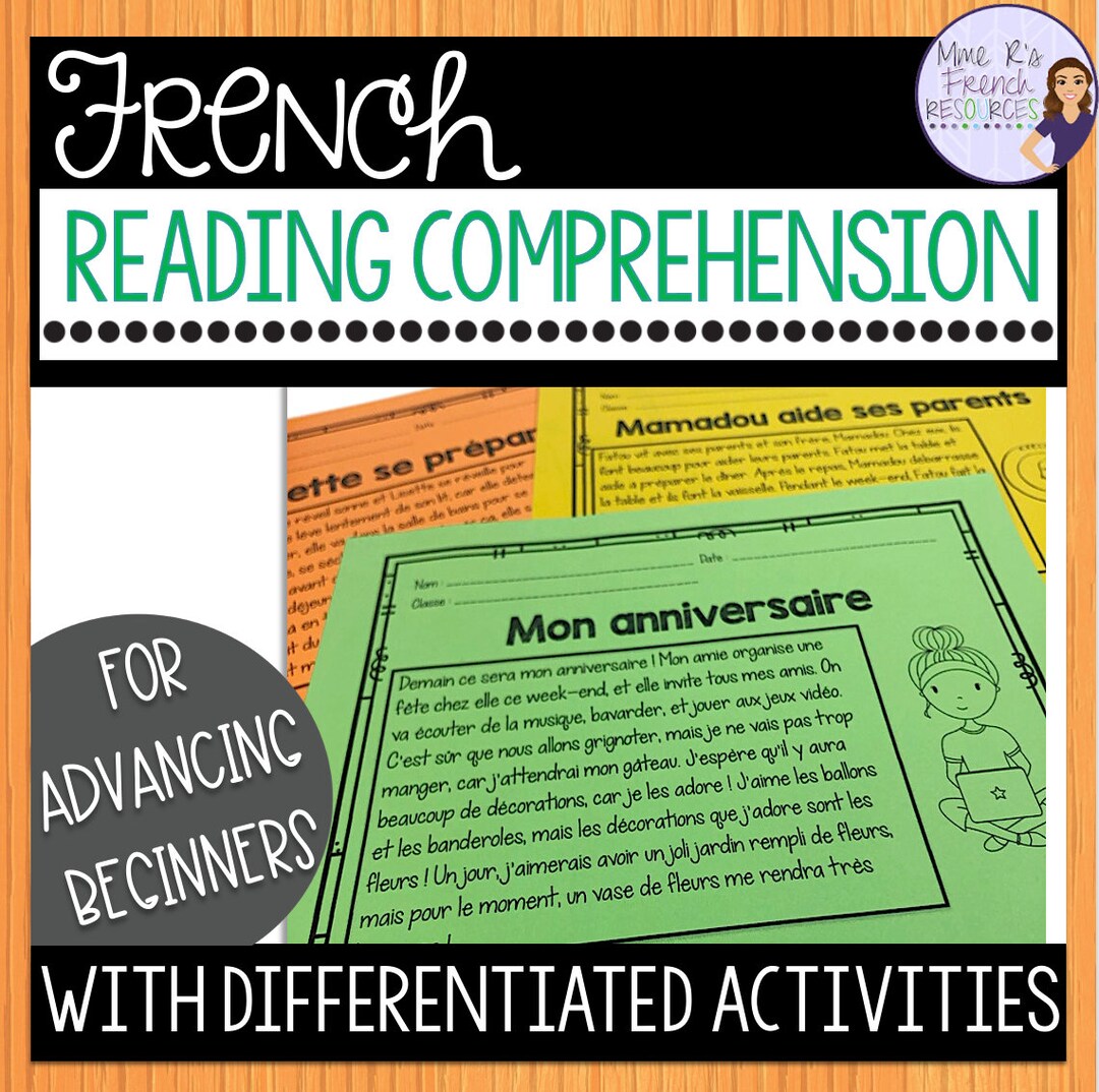 French Reading Comprehension Activities French Texts for - Etsy