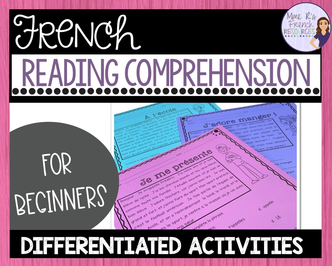 French Reading Comprehension Activities French Texts for - Etsy
