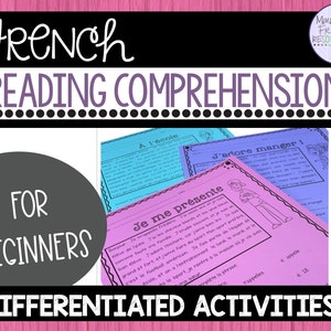 French Reading Comprehension Activities French Texts for - Etsy