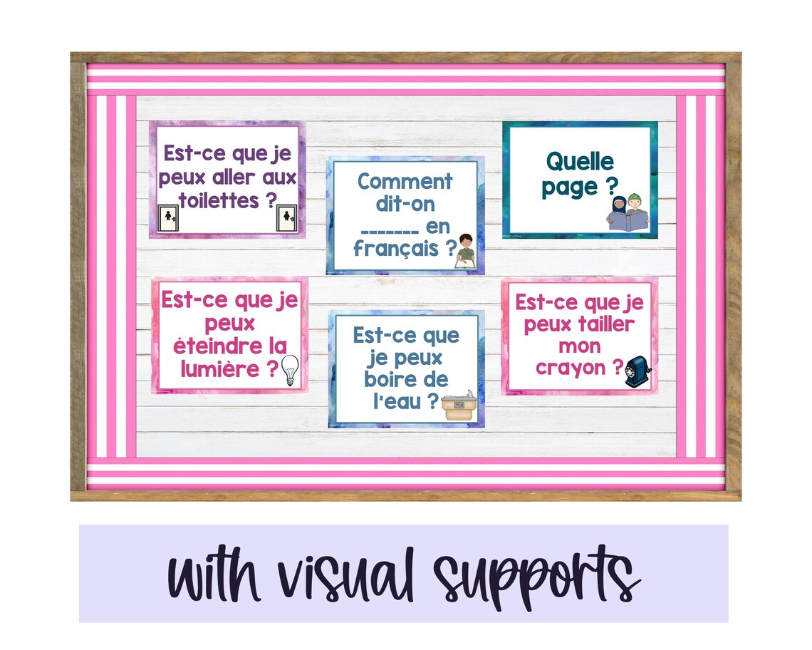 French Classroom Expressions Posters: Core & Immersion (digital ...