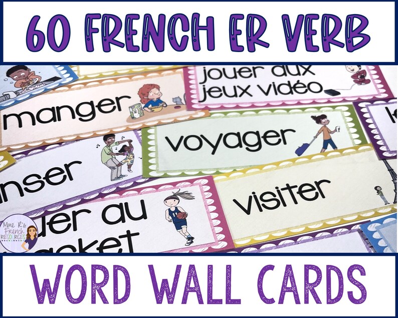 French ER Verbs Word Wall Classroom Decor Classroom Bulletin - Etsy