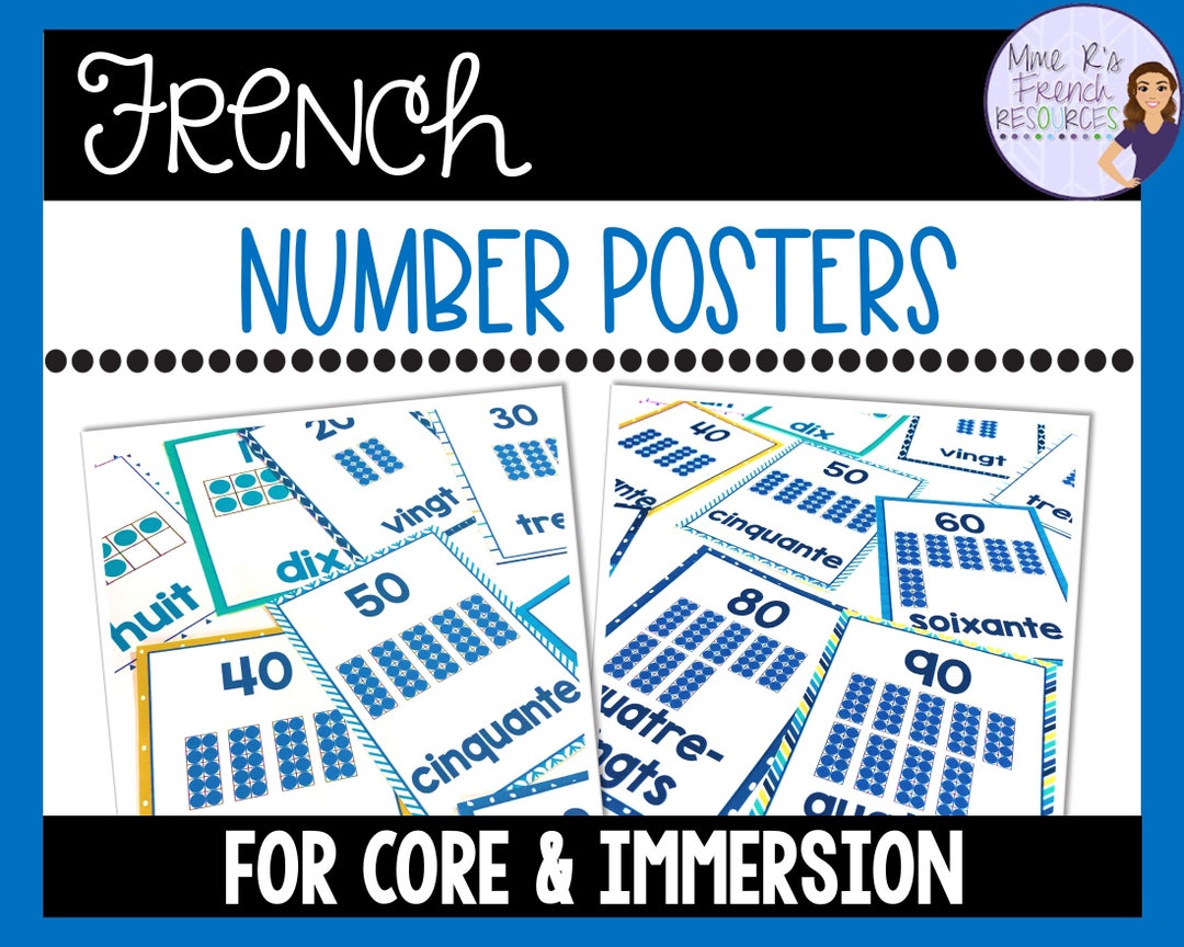 French Numbers Printable Posters for the Classroom: Printable - Etsy