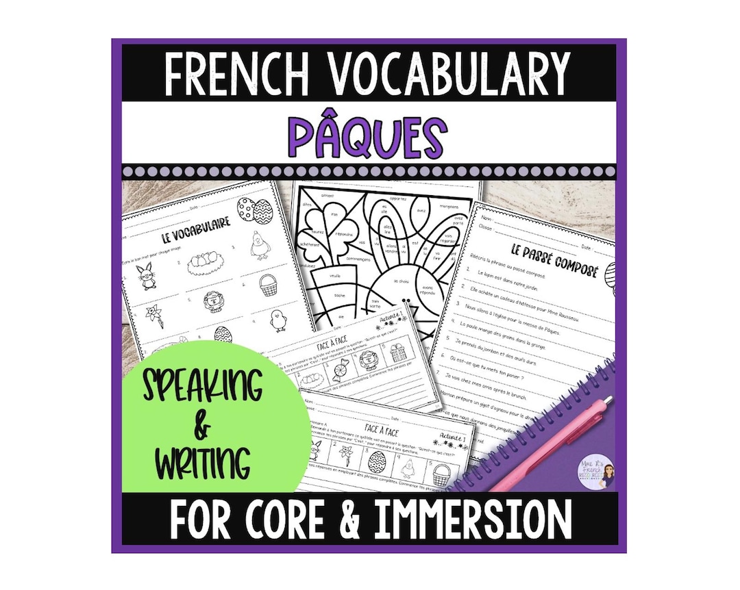 French Easter Worksheets for Core & Immersion Classes - Etsy