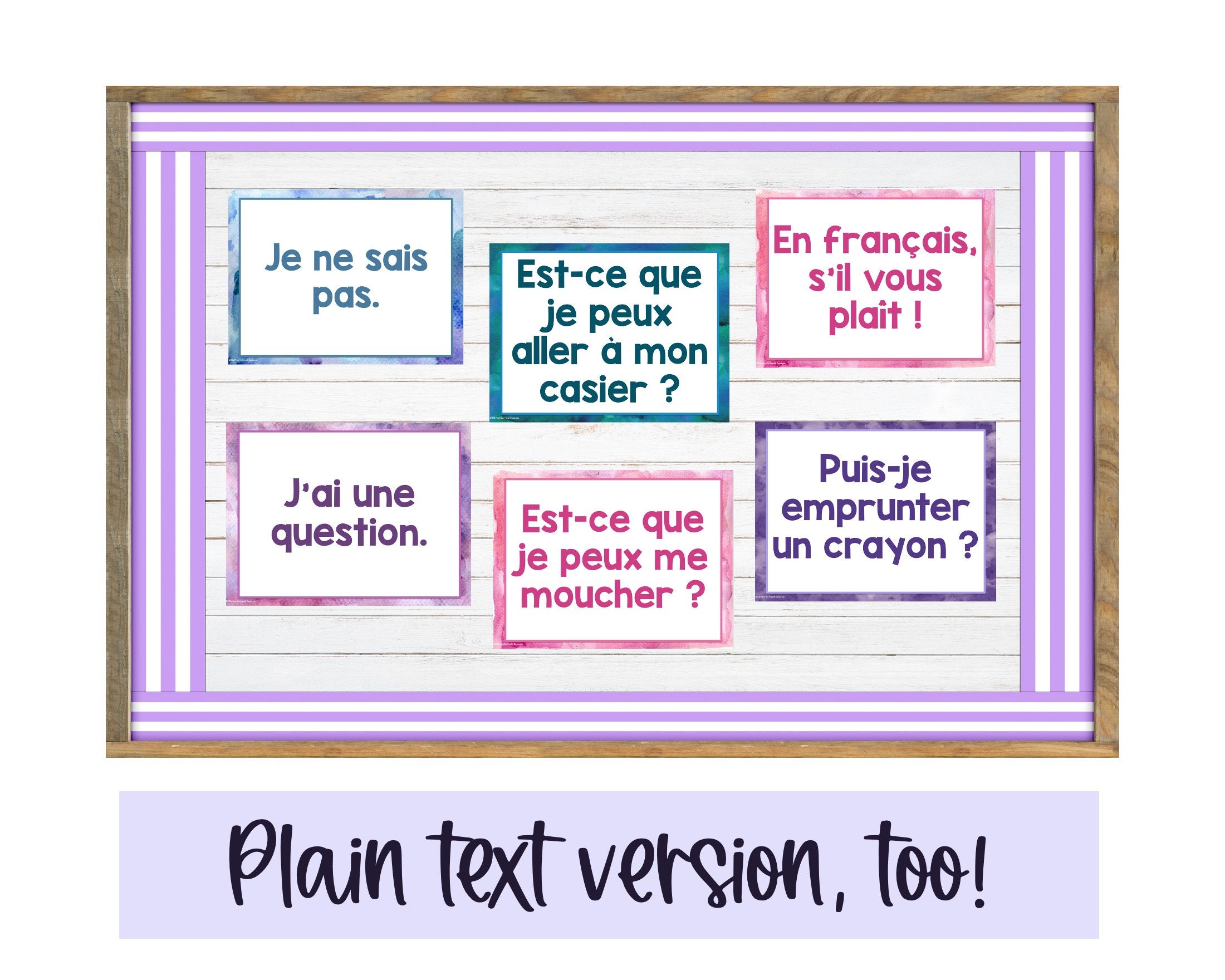 French Classroom Expressions Posters: Core & Immersion (digital ...
