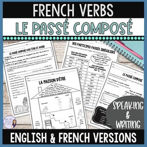 Passé Composé French Worksheets for French Verb Conjugation, French ...