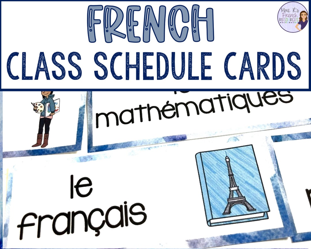 French Classroom Schedule Labels : French Daily Routine - Etsy