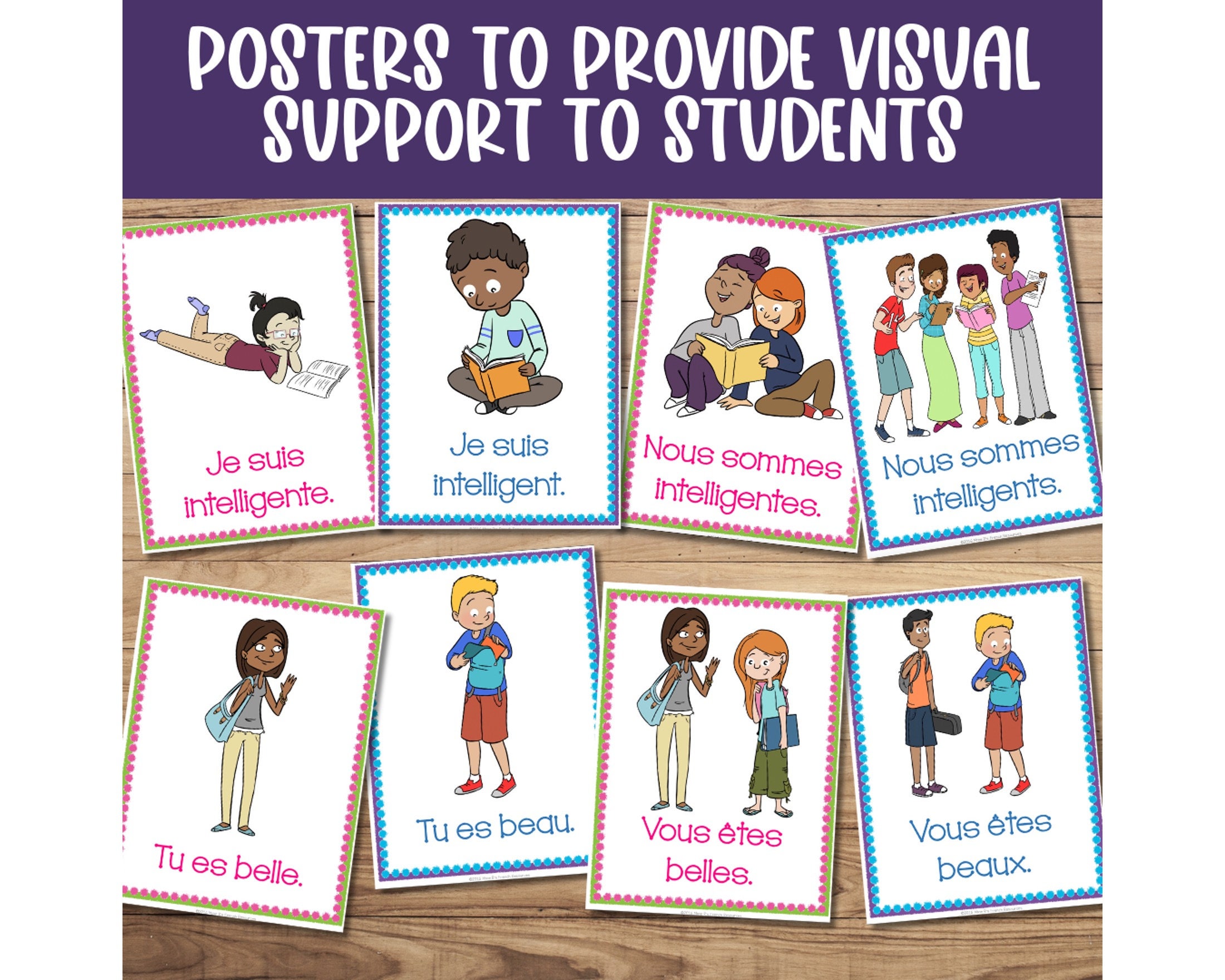 French Worksheets: French Adjectives Digital Resource, French Learning ...