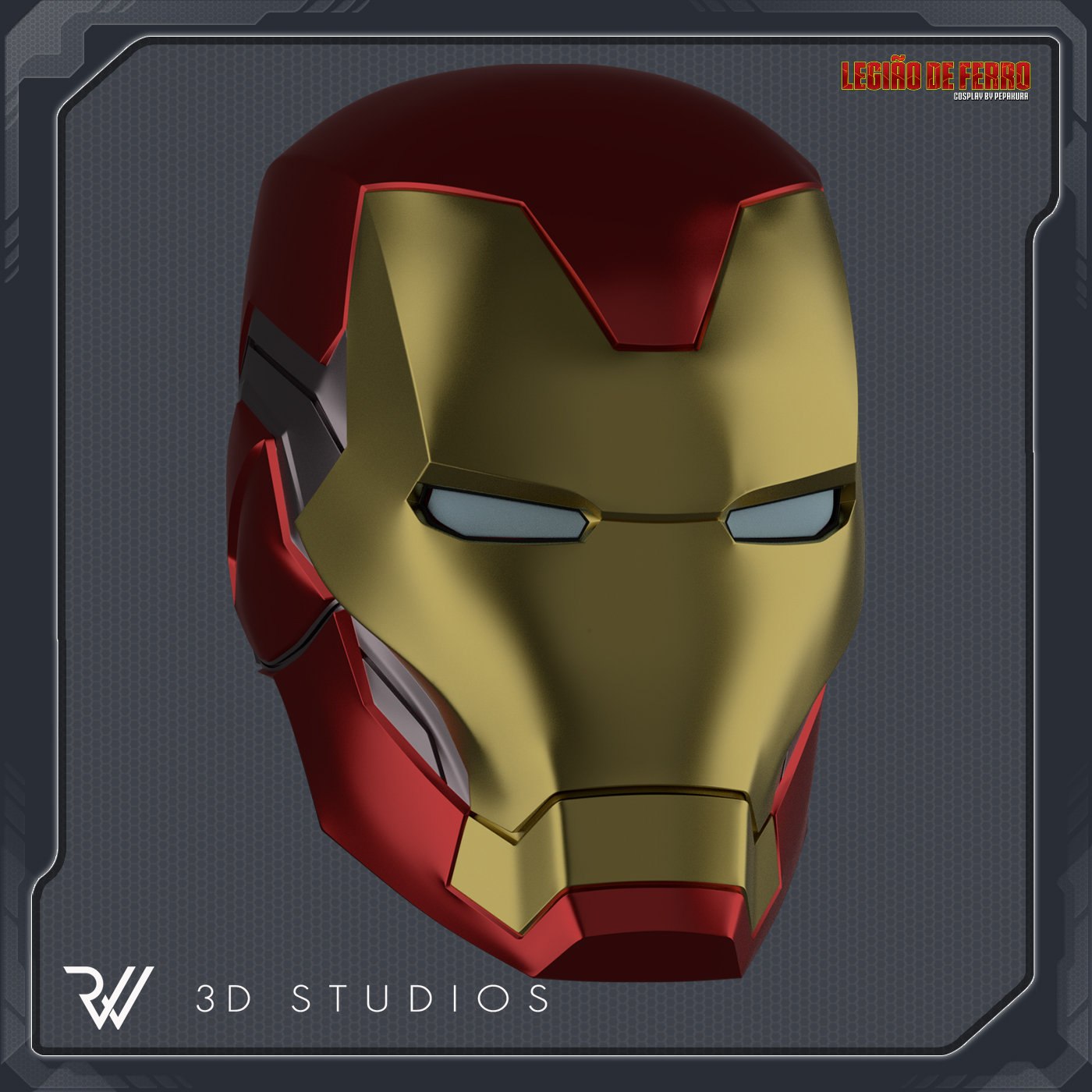 Casco Pepakura De Iron Man