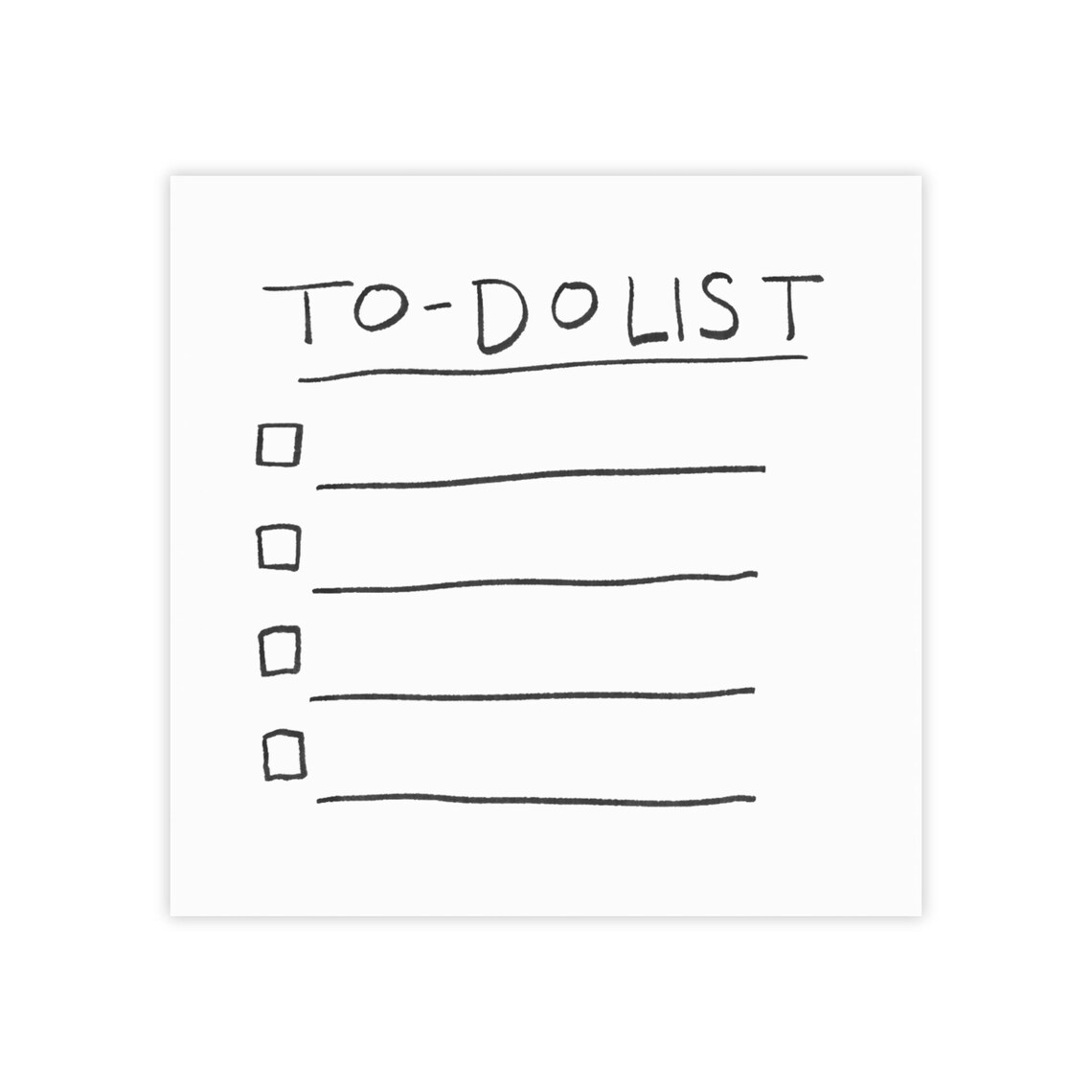 Minimalist To-do List Post-it Notes, 50 Sheet Pad - Etsy