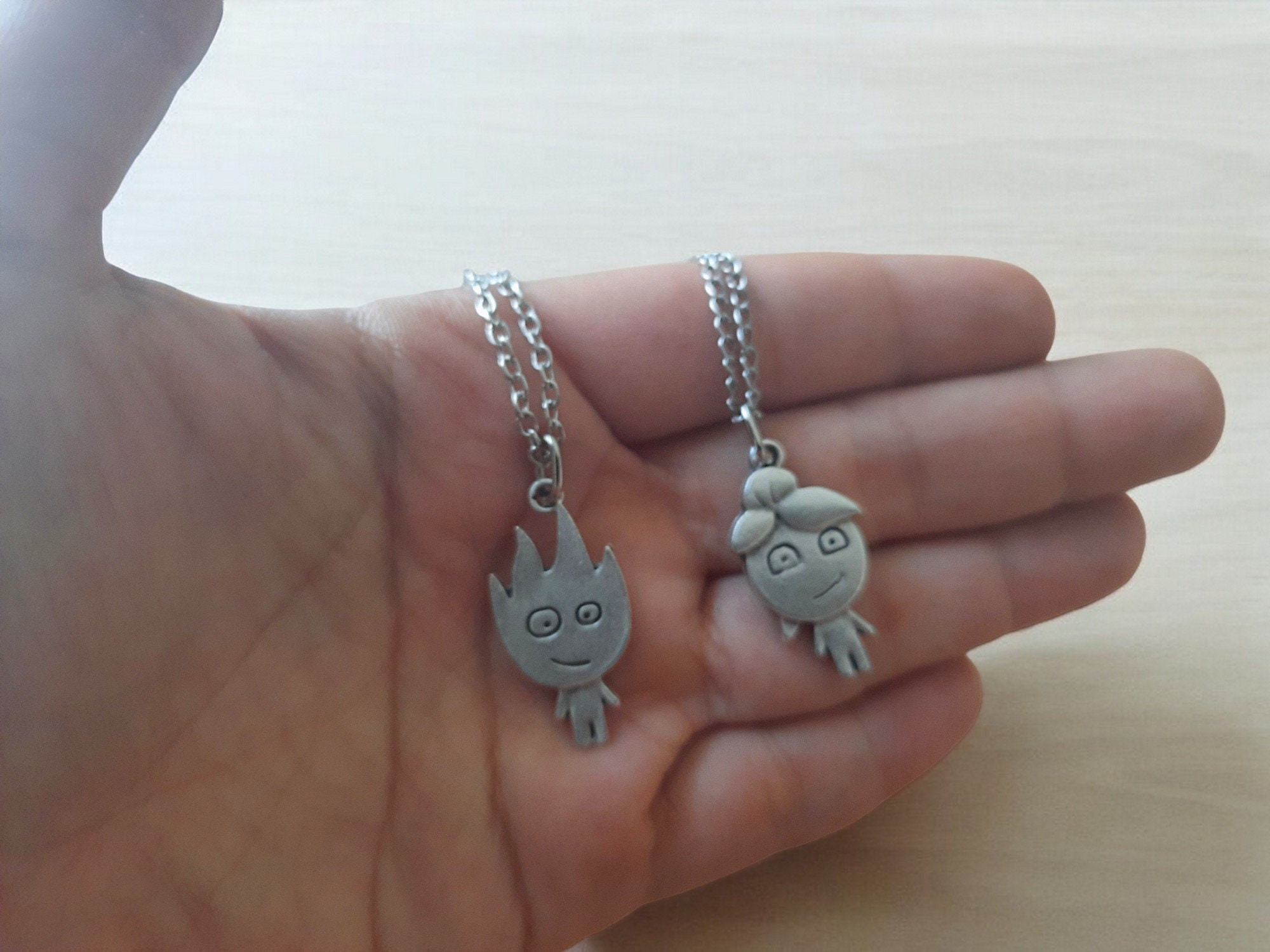 Fireboy Watergirl Cosplay Couple Necklace Set - Etsy