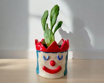 Vintage Ceramic Clown Planter, 1970's Rubens Happy Clown Planter, Vase ...