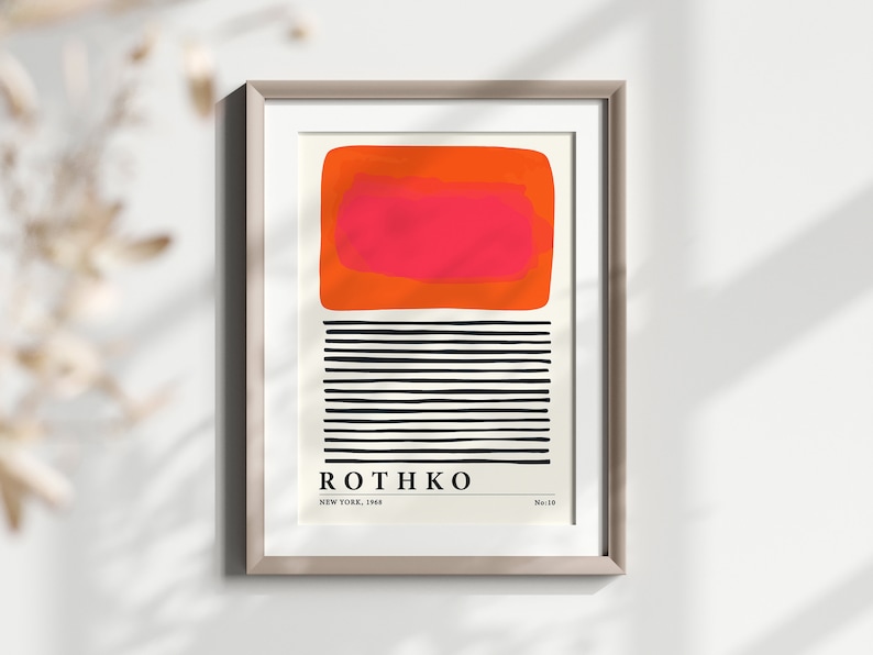 Mark Rothko Printable Poster, Mark Rothko Painting, Rothko Vintage Art ...