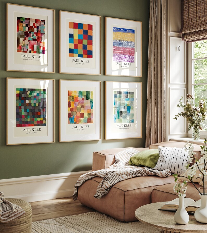 Paul Klee Set of 6 Prints, Eclectic Poster, Paul Klee Print, Gallery ...