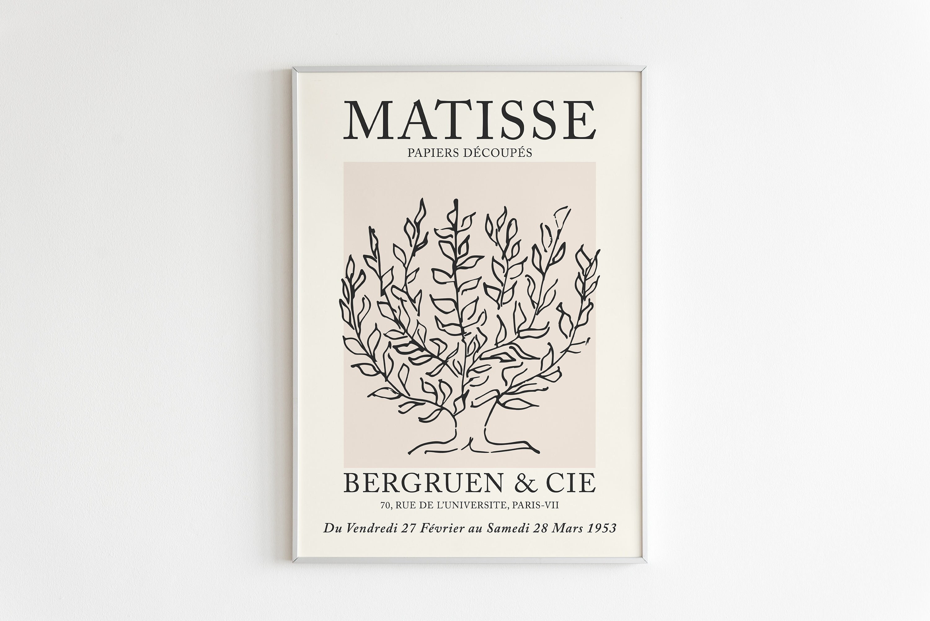 Henri Matisse Tree Poster, Matisse Art Print, Matisse Cut Out, Museum ...