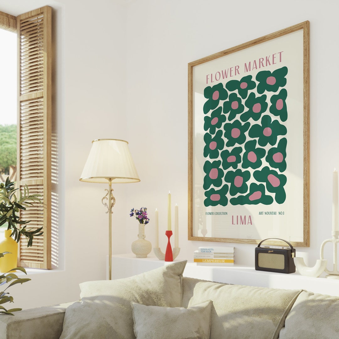 Vintage Flower Market Posters, Flower Market Decor, Flower Market ...