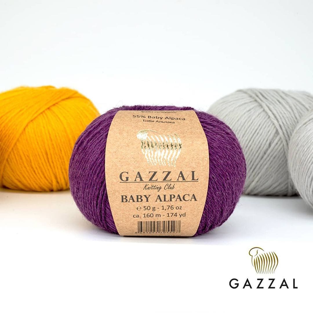 GAZZAL Baby Alpaca , Alpaca Yarn, Natural Fiber Yarn, Merino Wool, Pure ...