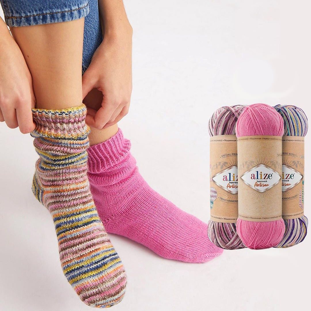 Superwash Wool Sock Yarn, Self Stripping Yarn, Yarn for Socks ...