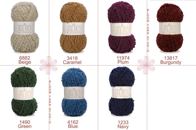 Nako Juliet Boucle Yarn: Bulky Wool Knitting Thread - Etsy