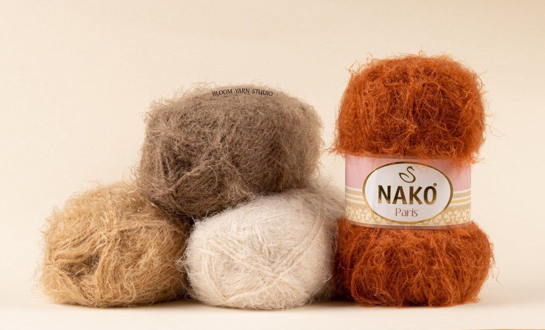 Nako Paris Eyelash Yarn: Soft Fluffy Acrylic Fiber - Etsy