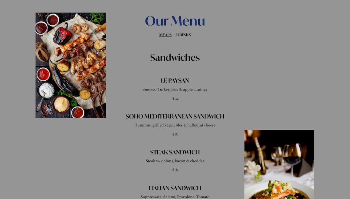 Squarespace Website, Website Template, Website for Restaurant, Cafes ...