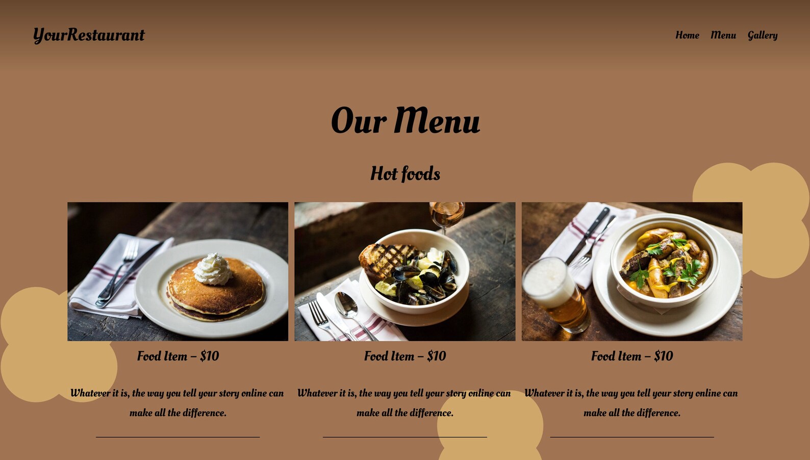 Squarespace Website Website Template Website for Restaurant - Etsy