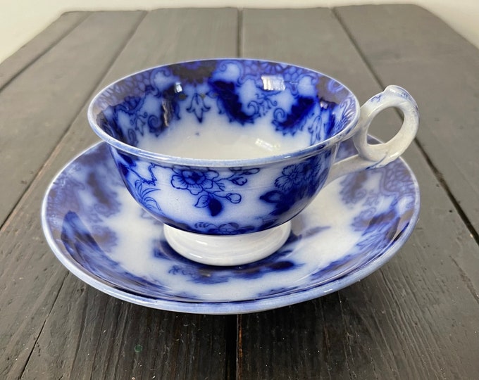 George Jones & Sons Crescent China Flow Blue Demitasse/espresso Cup and ...