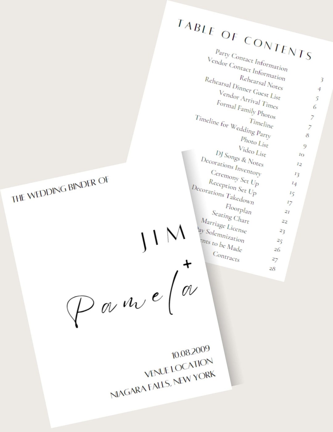 The Ultimate Wedding Day Binder Template, Edit in Canva, Instant ...