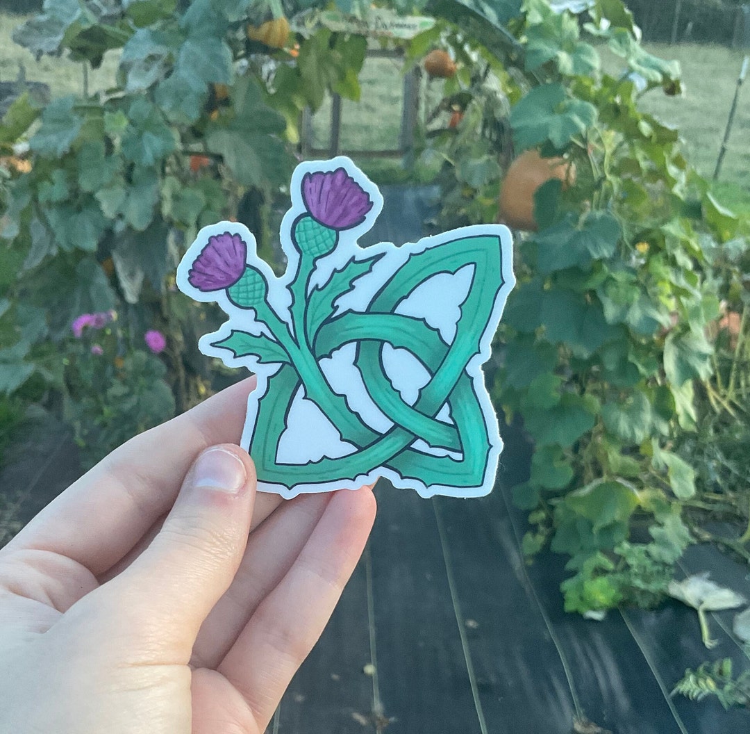 Scottish Thistle Sticker Waterproof Vinyl Stickers - Etsy