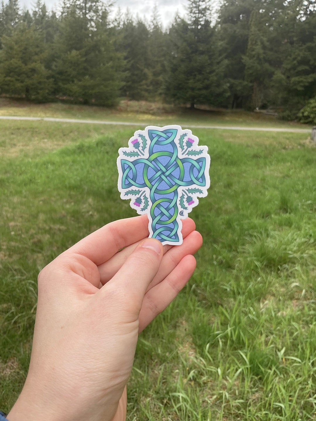 Celtic Cross Sticker Waterproof Vinyl Stickers - Etsy