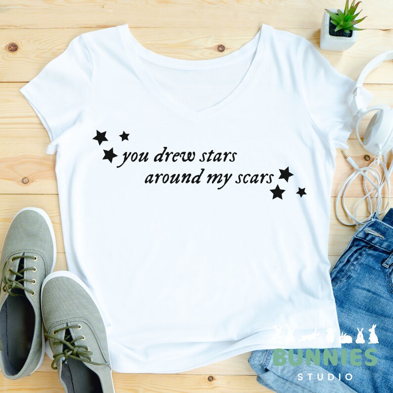 Ts You Drew Stars Around My Scar Svg Png Cricut Digital File Shirt ...