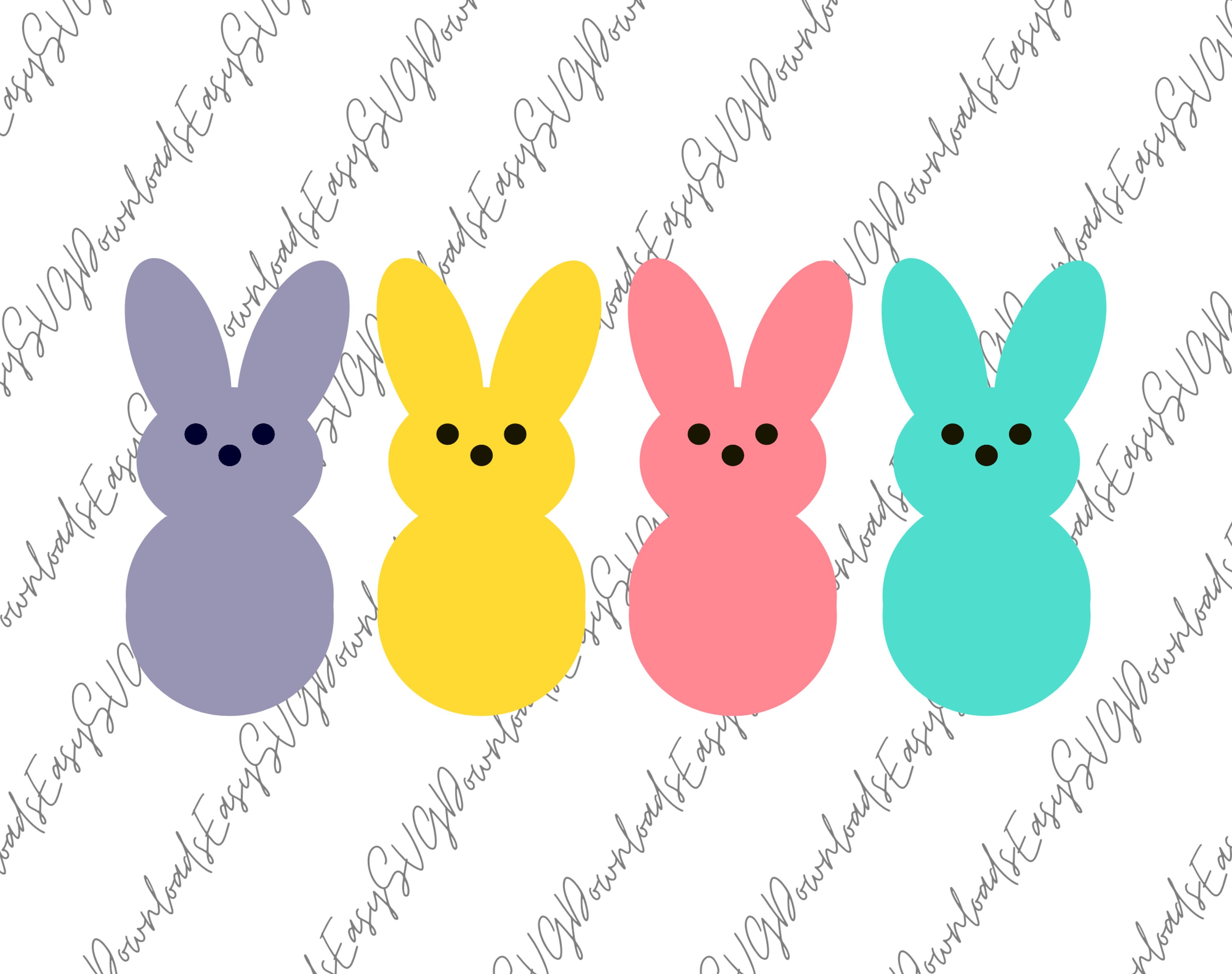 Easter Bunny Peeps SVG Digital Download - Png - Jpeg - Easter Clipart ...