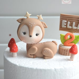 Fondant Woodland Animal Cake Toppers: Deer, Fox, Bear - Handcrafted ...