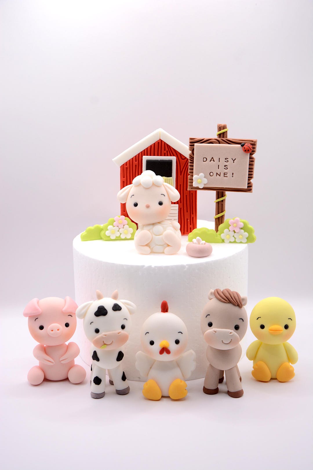 Handmade Fondant Farm Animal Cake Toppers: Barnyard Birthday - Etsy ...