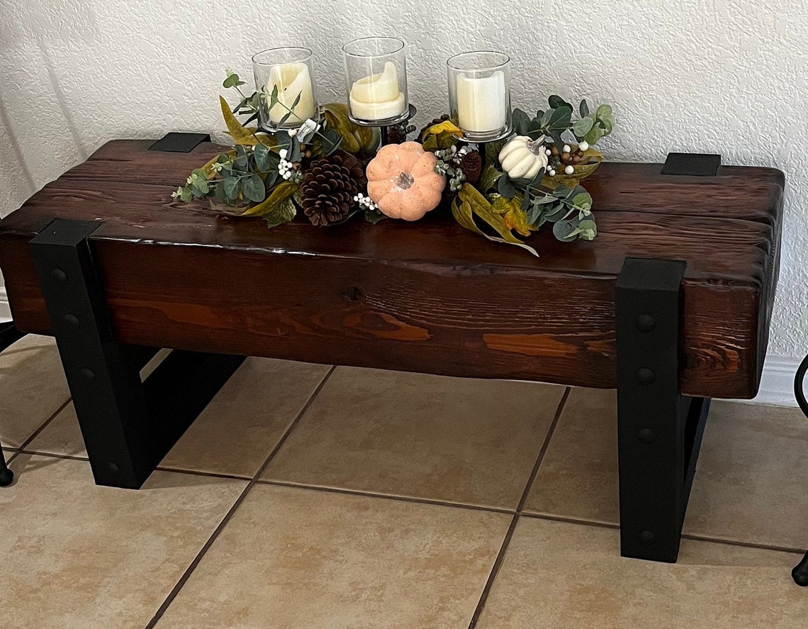 Rustic (hand Hewn) Bench - Etsy