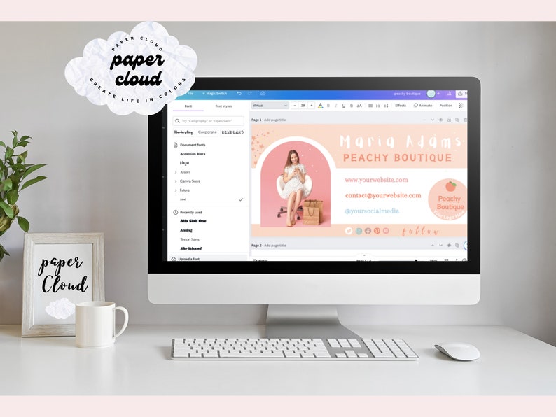 Aesthetic Email Signature Template, Small Business Email Design ...