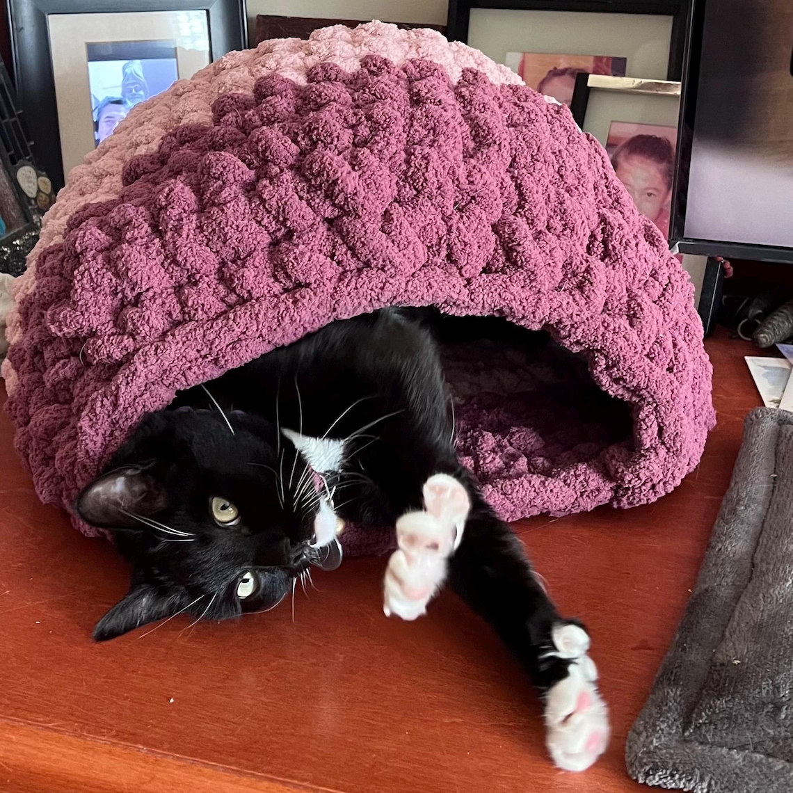 Custom Crochet Cat Cave - Etsy