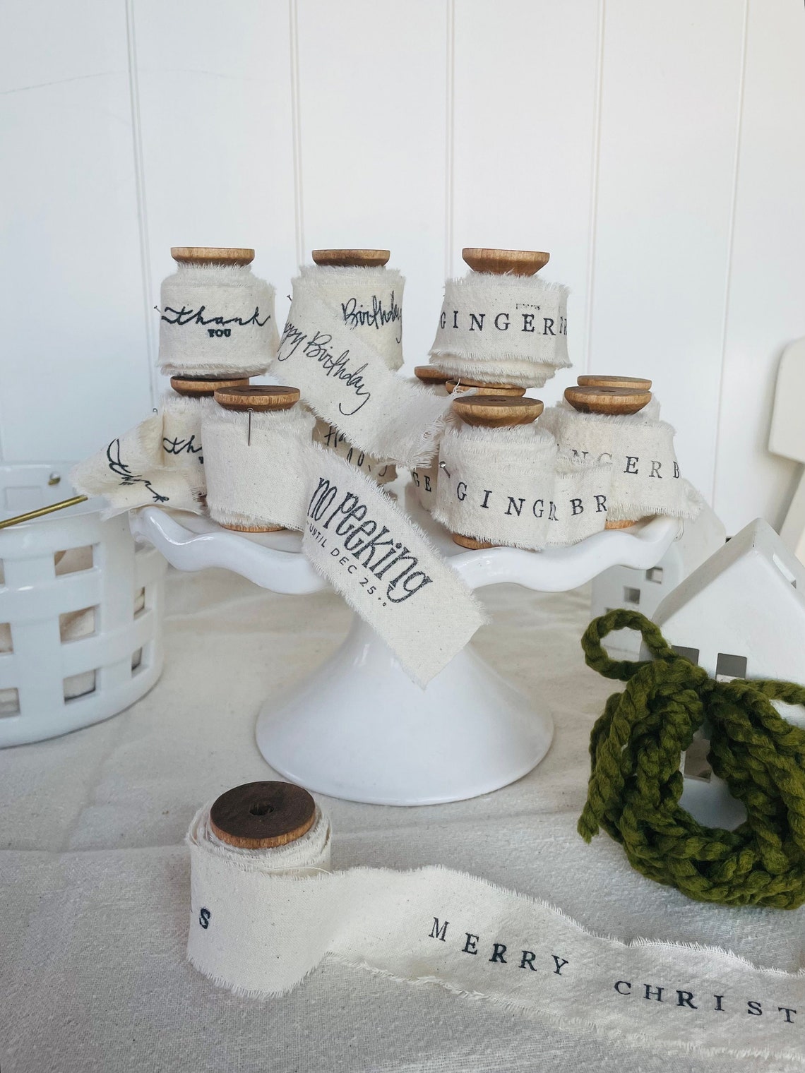 Hand-stamped Ribbon, Custom Printed Ribbon, Vintage Inspired Ribbon ...