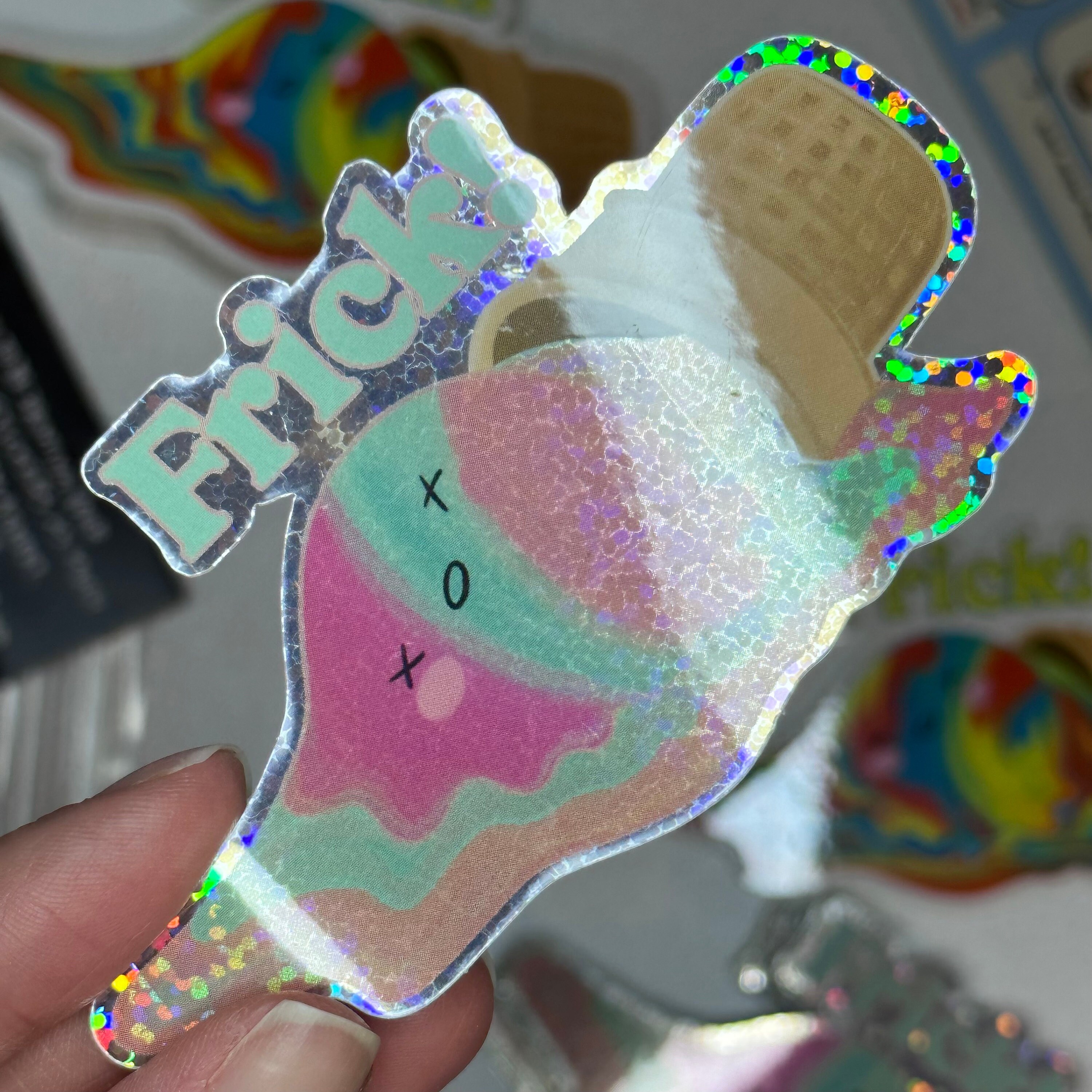 Ice Cream Sticker Funny Stickers Frick Toppled Ice-cream - Etsy