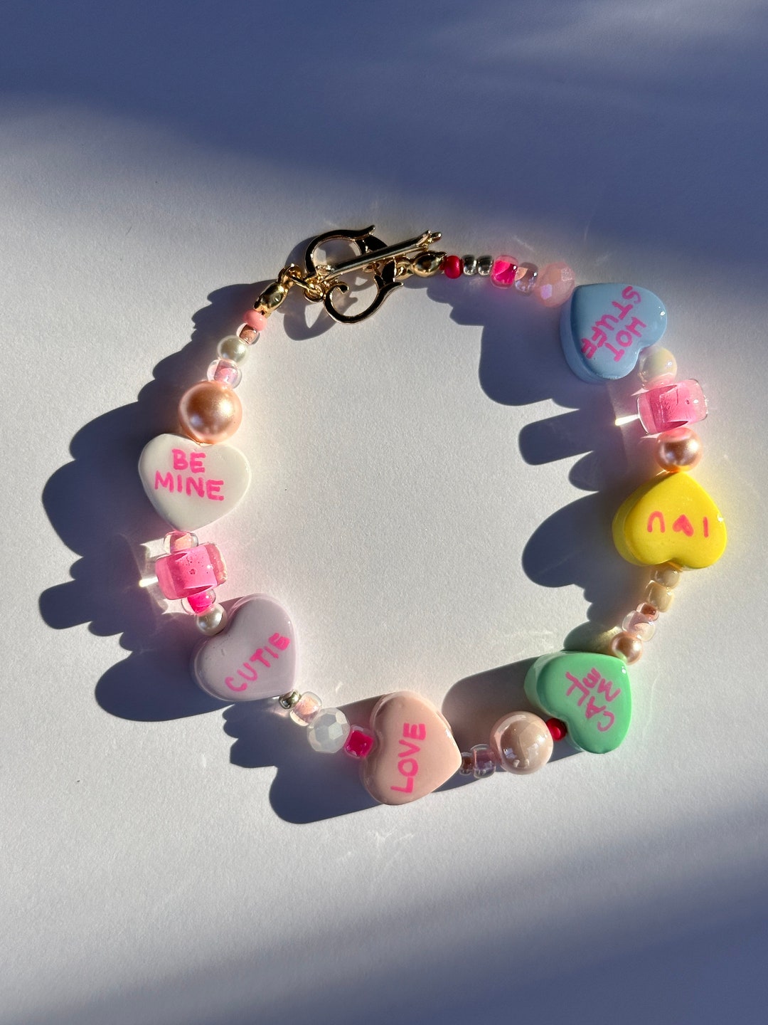 Conversation Hearts Bracelet Sweet Valentine's Day Hearts Valentine's ...