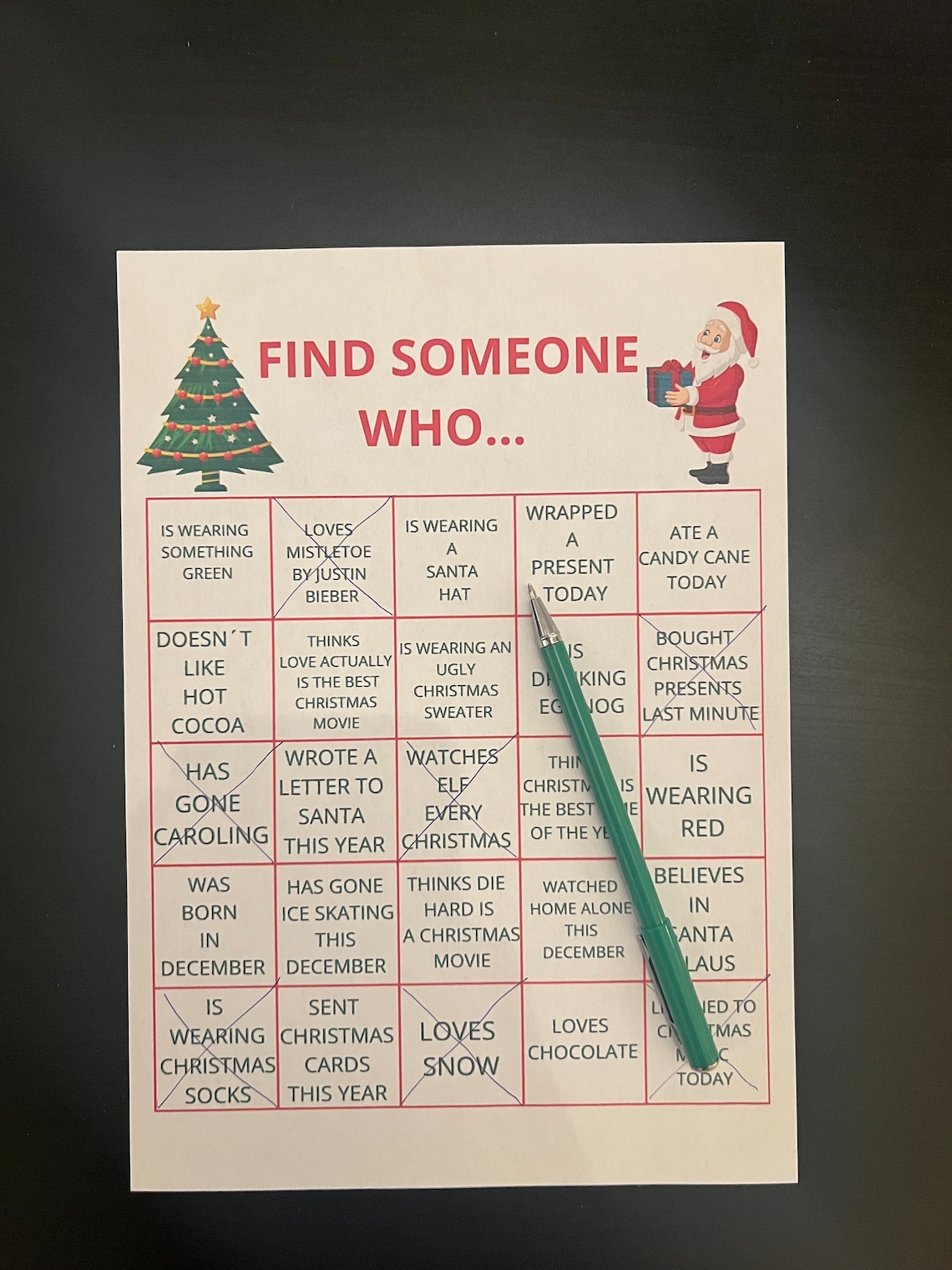Christmas Find Someone Who, Office Party Game, Classroom Christmas Game ...