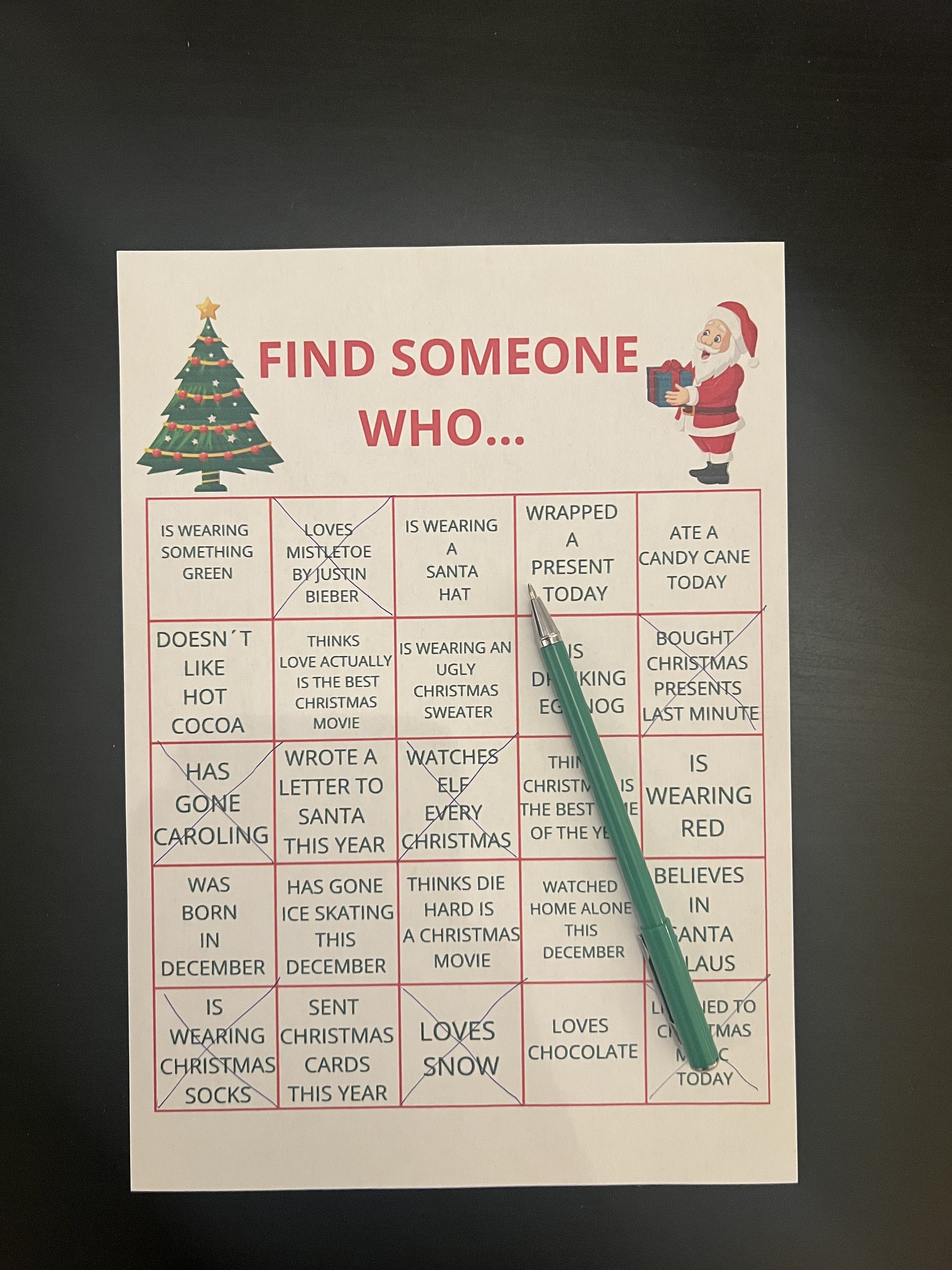 Christmas Find Someone Who, Office Party Game, Classroom Christmas Game ...