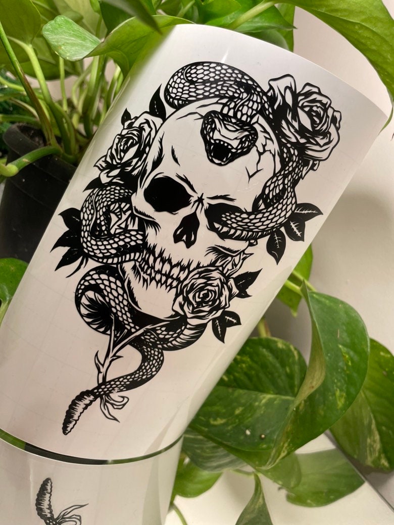 Snake , Skull , Rose Decal - Etsy