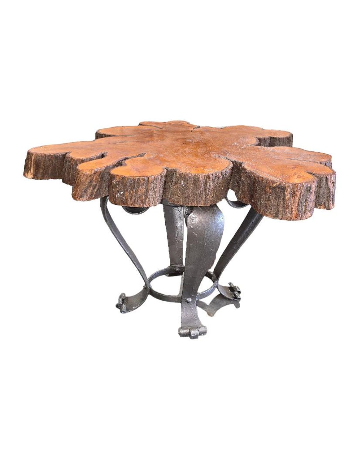 Cross Sectioned Tree Trunk Side Table - Etsy