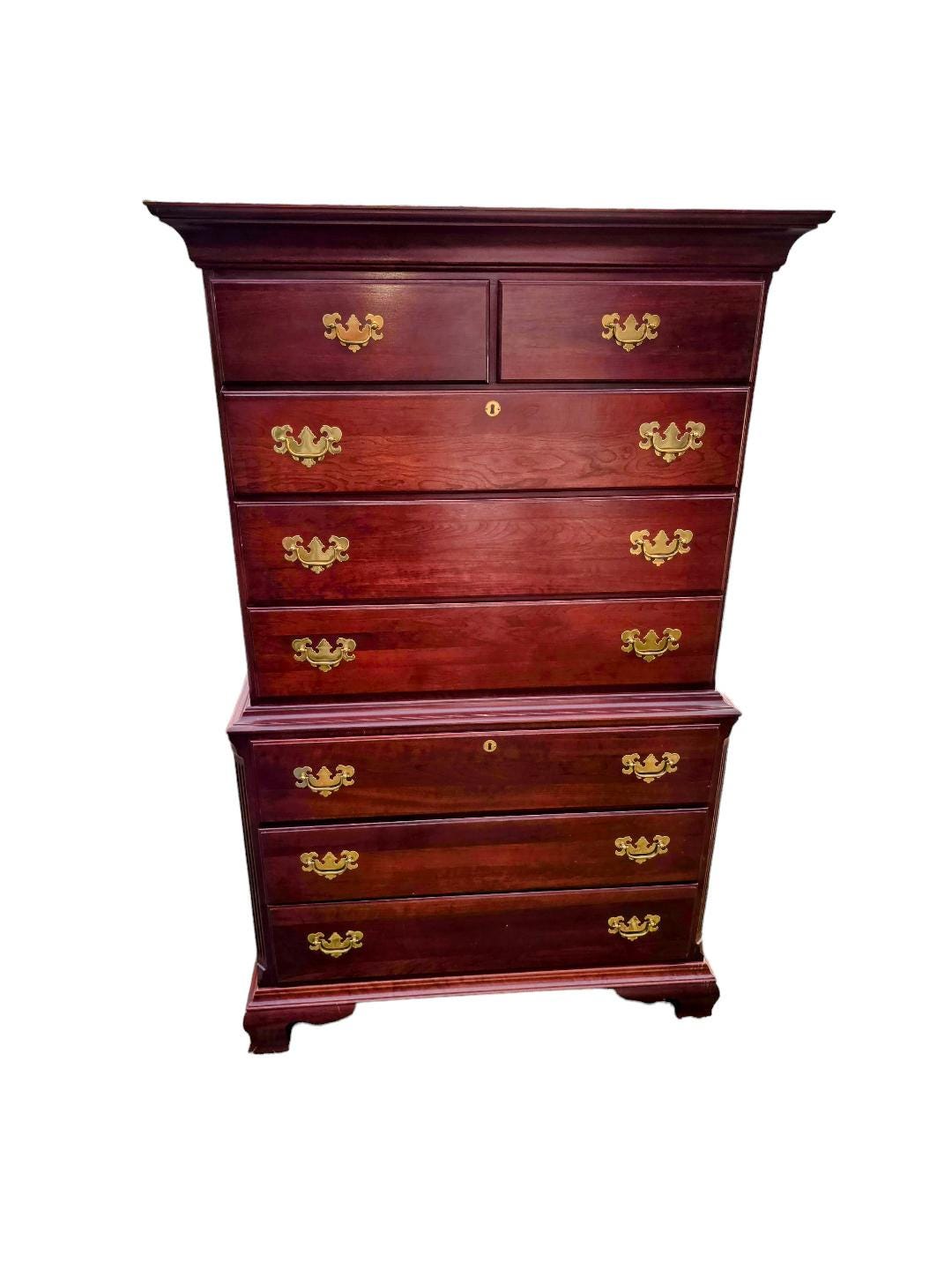 Kincaid Cherry Chest on Chest Highboy - Etsy