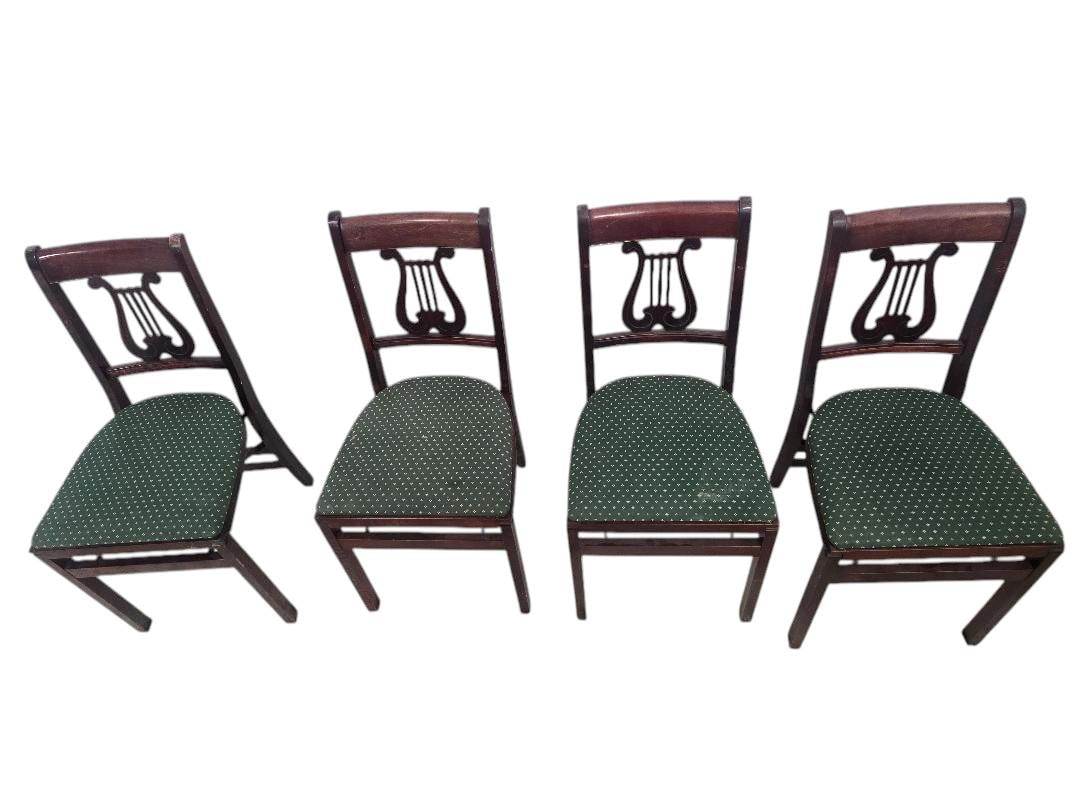 Set of 4 Stakmore Folding Harp Back Chairs - Etsy