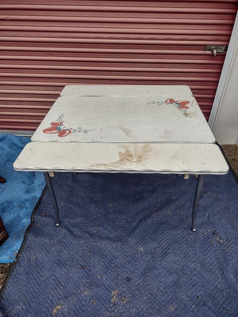 Formica Chrome Leg Table With Slide Out Sides - Etsy