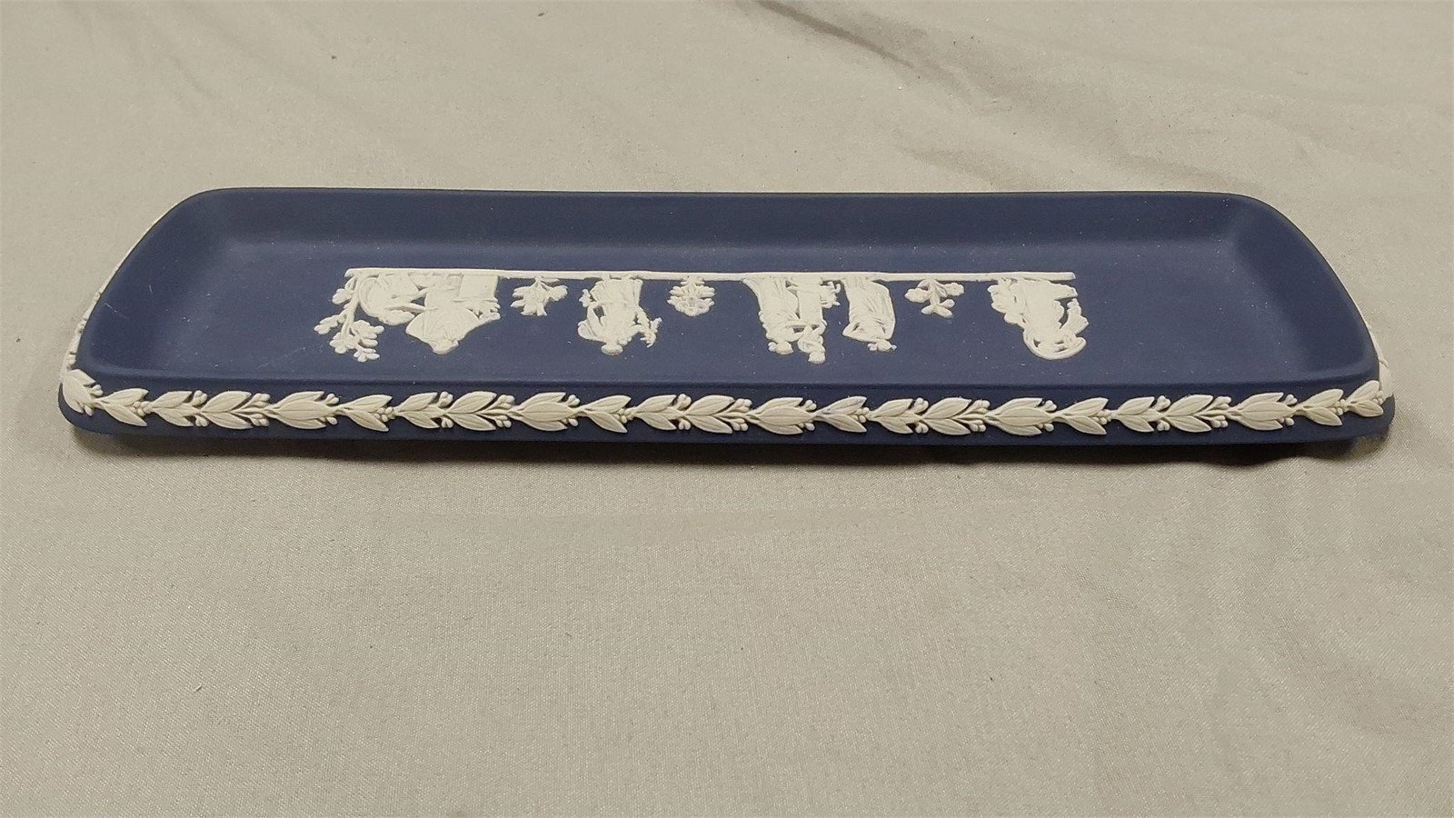 Wedgwood Portland Blue Jasperware 9.25" Rectangular Pin Tray - Etsy