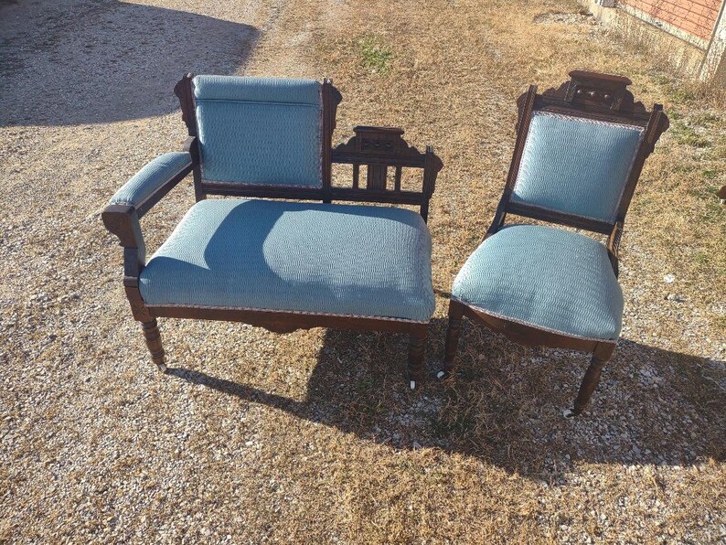 Antique Victorian Eastlake Carved Setter and Parlor Chair - Etsy